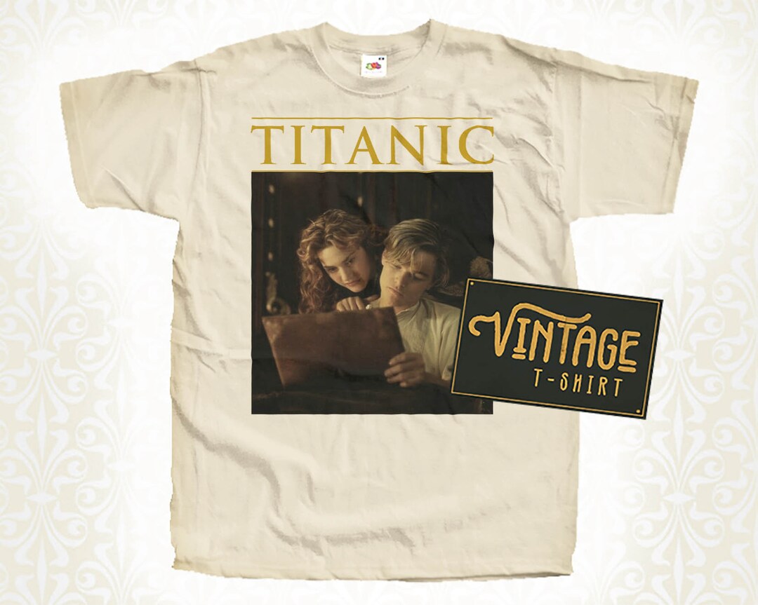 Titanic V3 Tshirt Vintage Natural Color Men's Tshirt DTG Digital Print ...