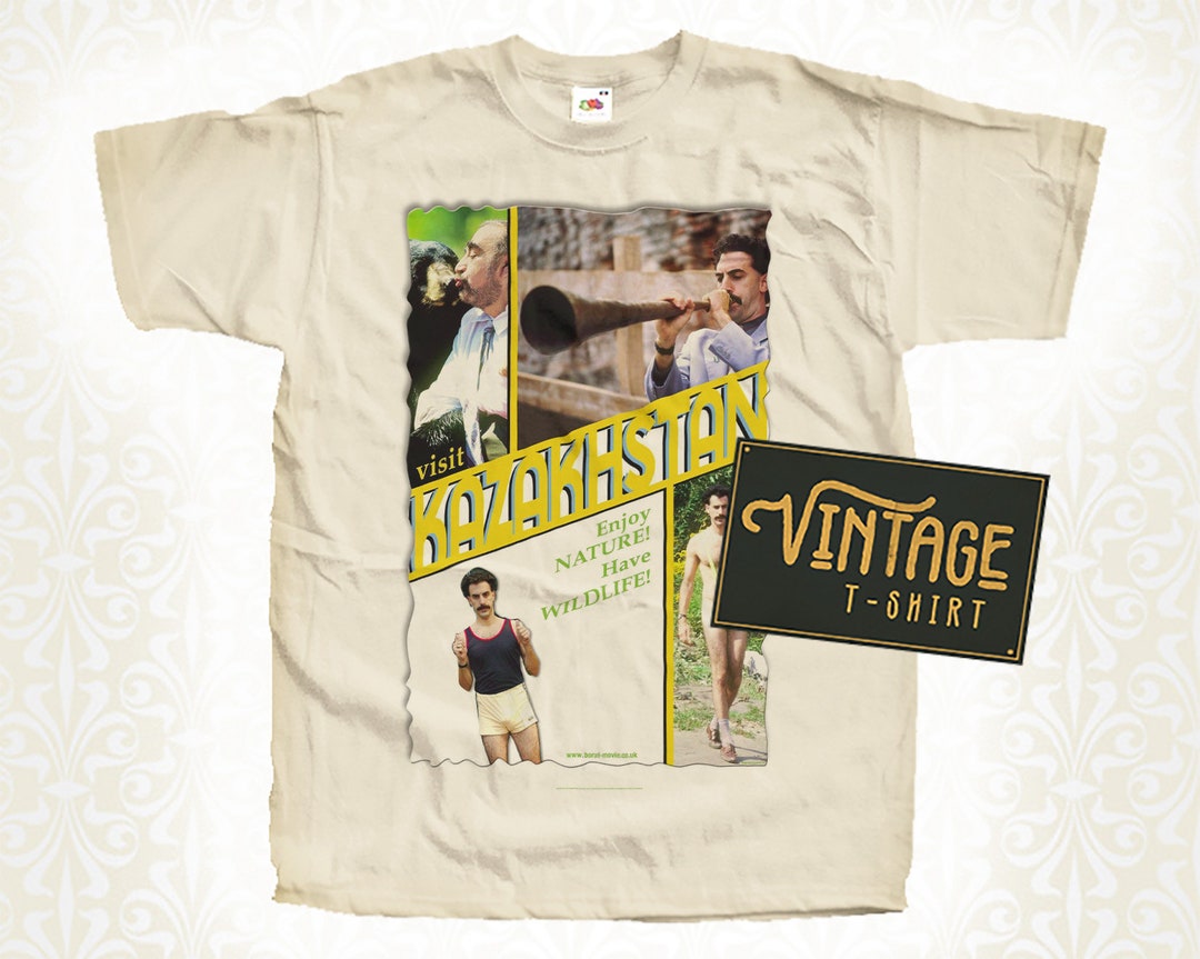 Borat V4 Tshirt Vintage Natural Color Men's Tshirt DTG Digital Print ...
