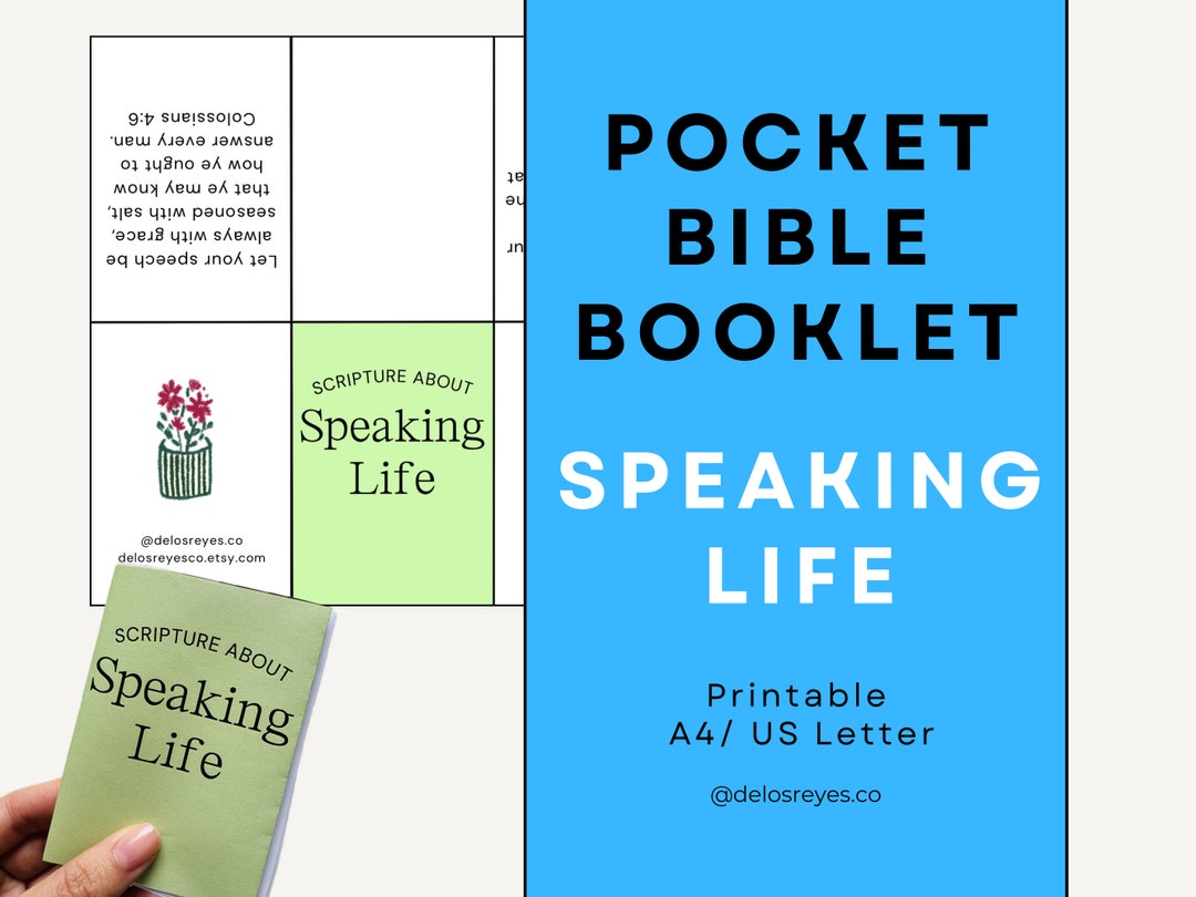 Printable Bible Study Booklet, Scripture About Speaking Life - Etsy
