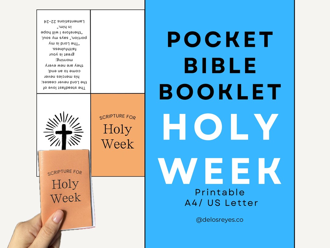 Printable Bible Study Booklet, Scripture for Holy Week - Etsy