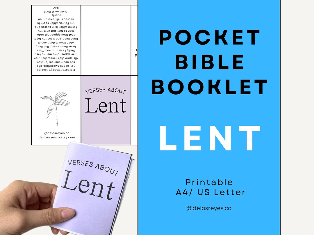 Printable Bible Study Booklet, Scripture About Lent! - Etsy