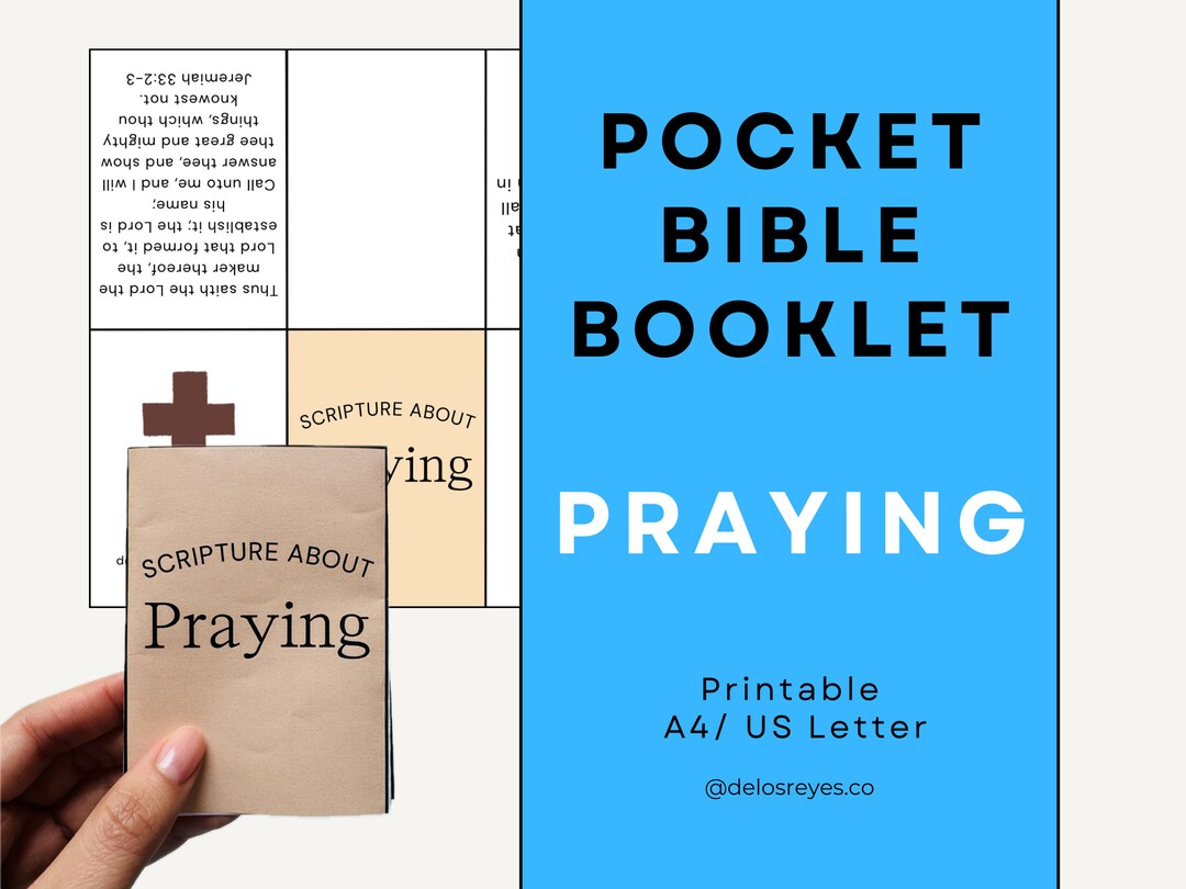 Printable Bible Study Booklet, Scripture About Praying - Etsy