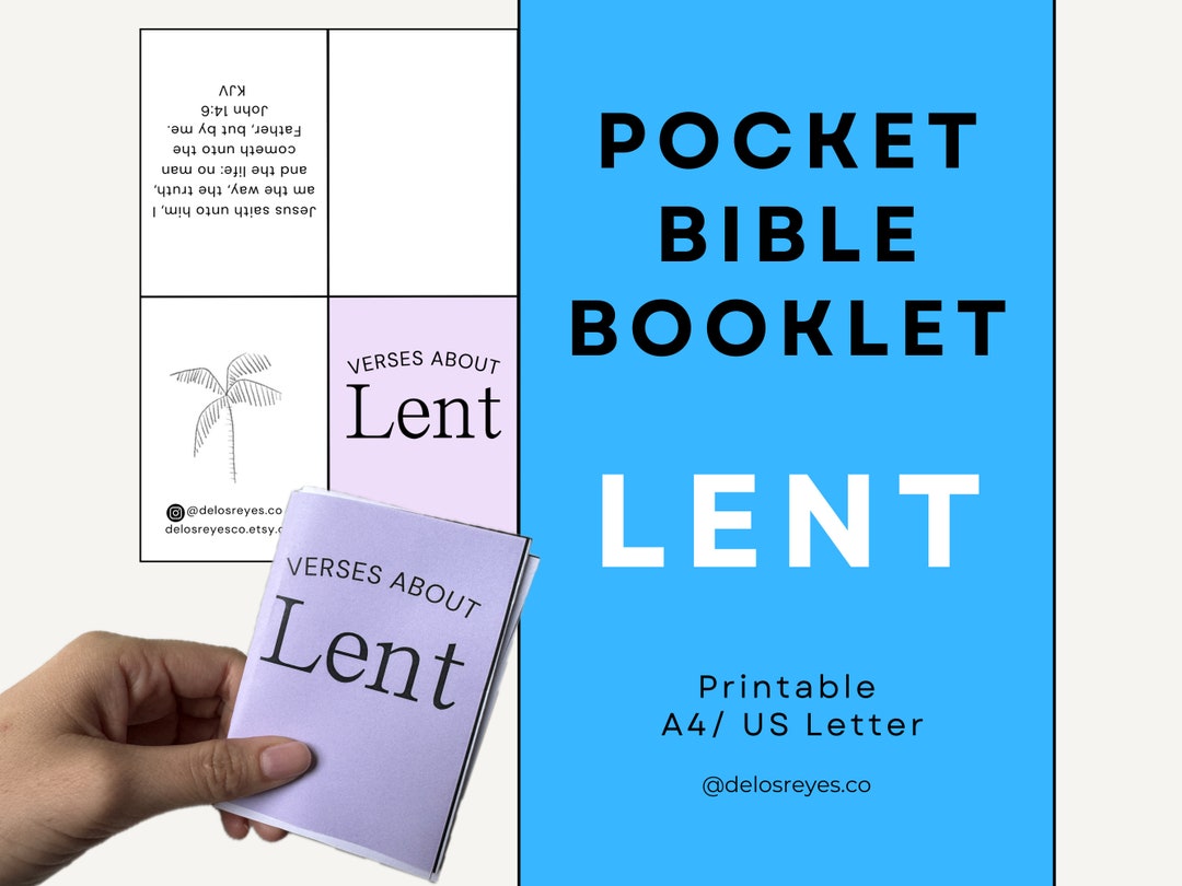 Printable Bible Study Booklet, Scripture About Lent - Etsy