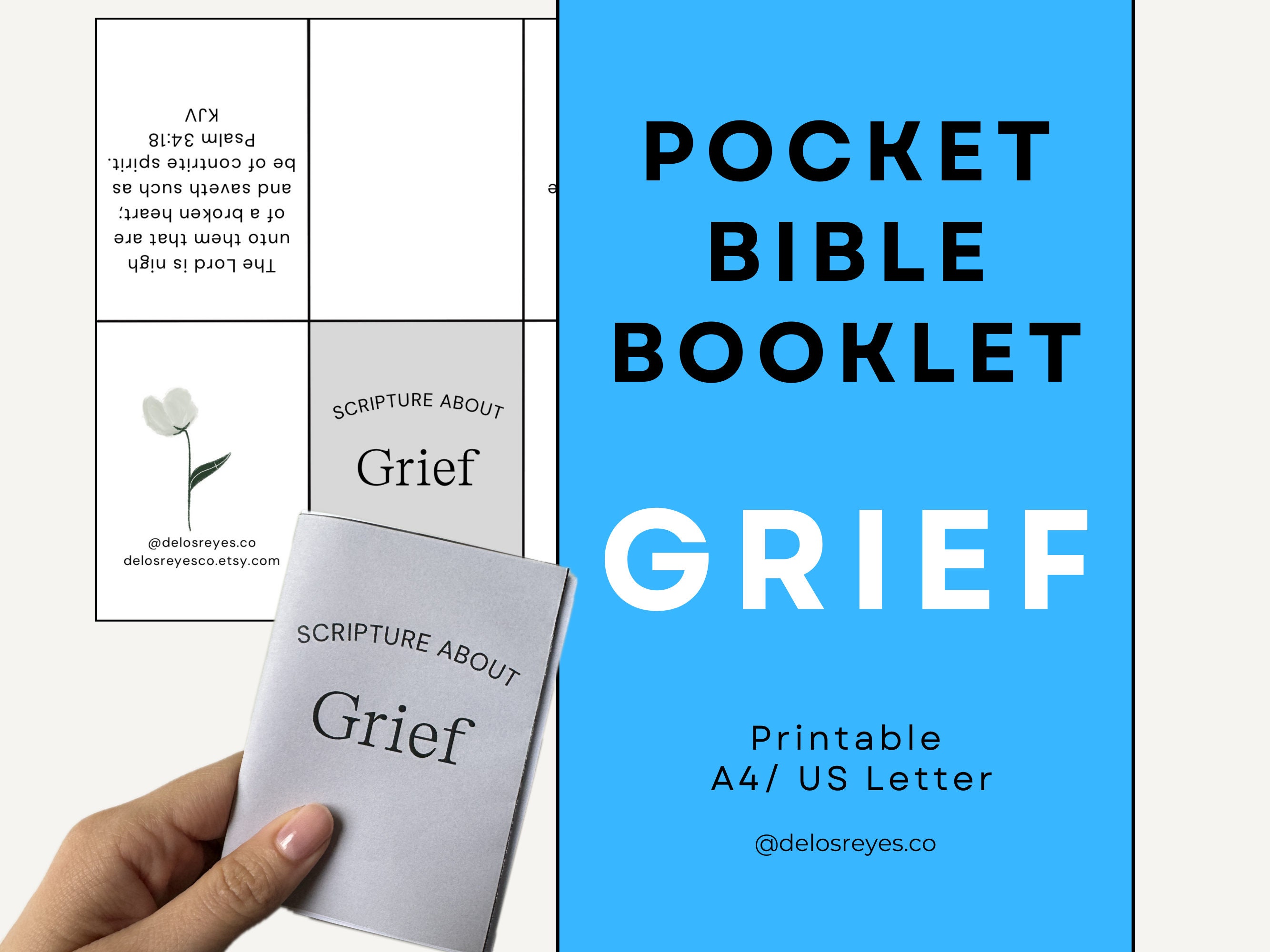Printable Bible Study Booklet, Scripture About Grief - Etsy