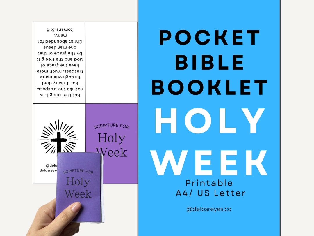 Printable Bible Study Booklet, Scripture for Holy Week - Etsy