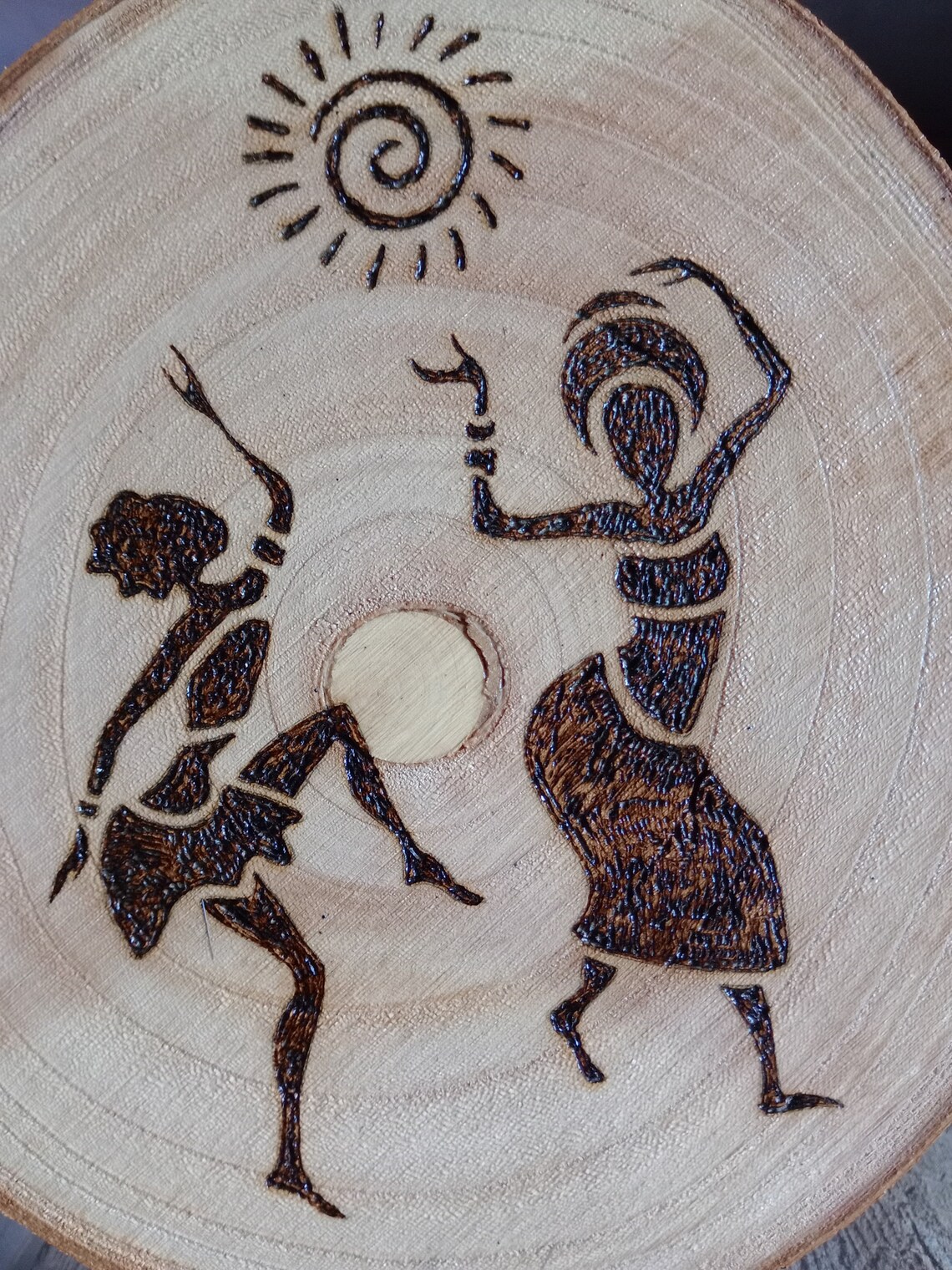 African Ladies Wooden Pyrography Wall Hanging - Etsy