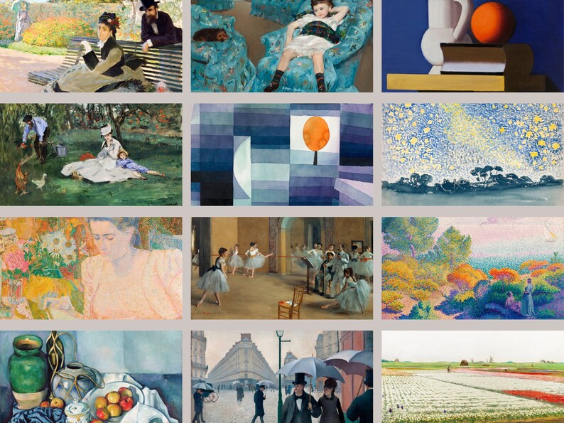 Famous Paintings Art Prints: 100 Masterpieces Collection (digital ...