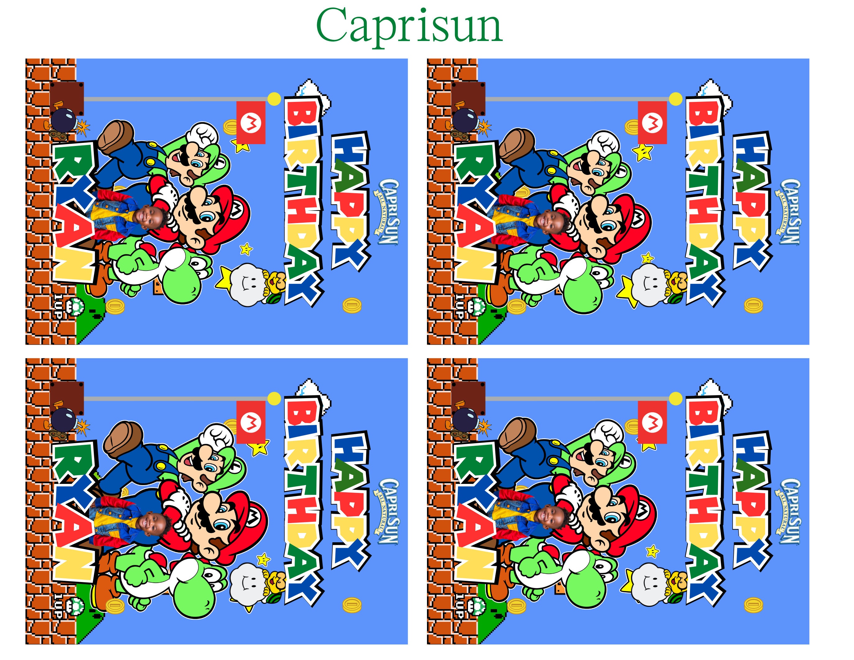 Editable Party Favor Template-mario - Etsy