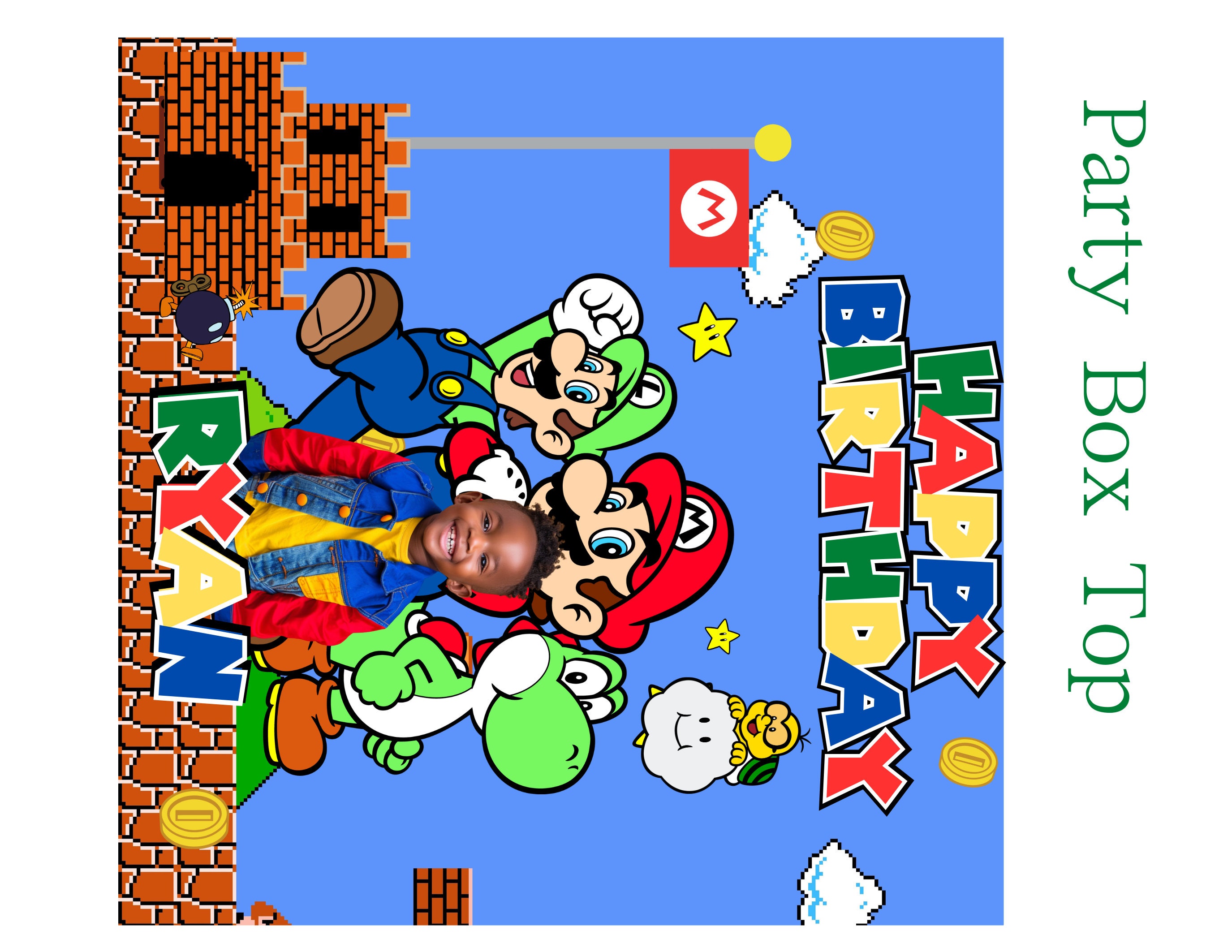 Editable Party Favor Template-mario - Etsy