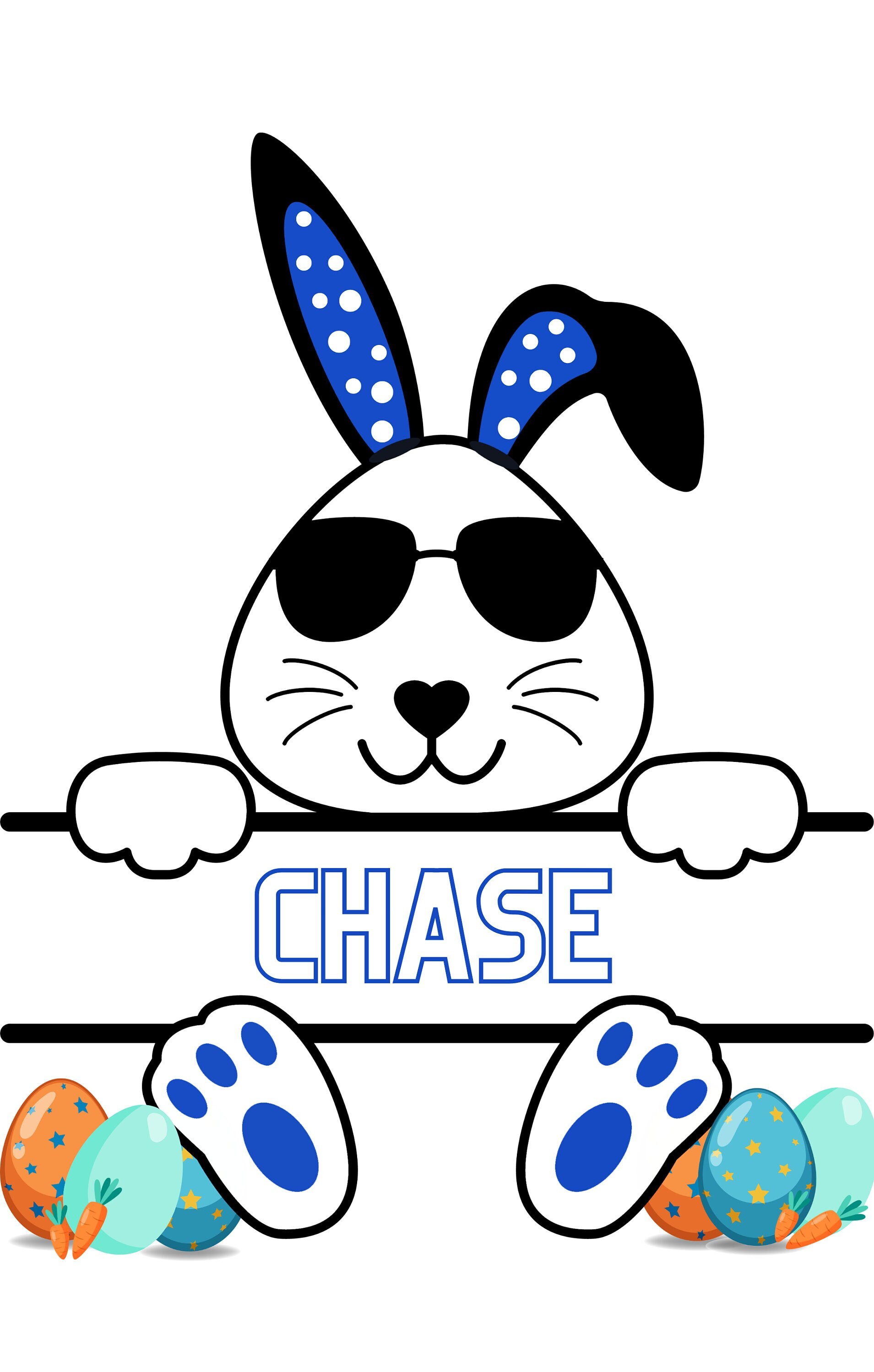 Easter Bunny Editable PNG Templets - Etsy