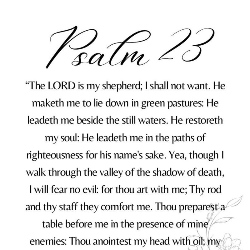 Psalm 23 Pdf Kjv - Etsy