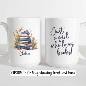 Personalized Ceramic 15 0z Coffee Mug for Readers, Writer, Teachers ...