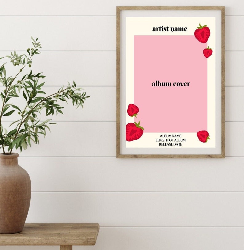 Custom Album Cover Poster / Printable Wall Art / Music Print / Instant ...