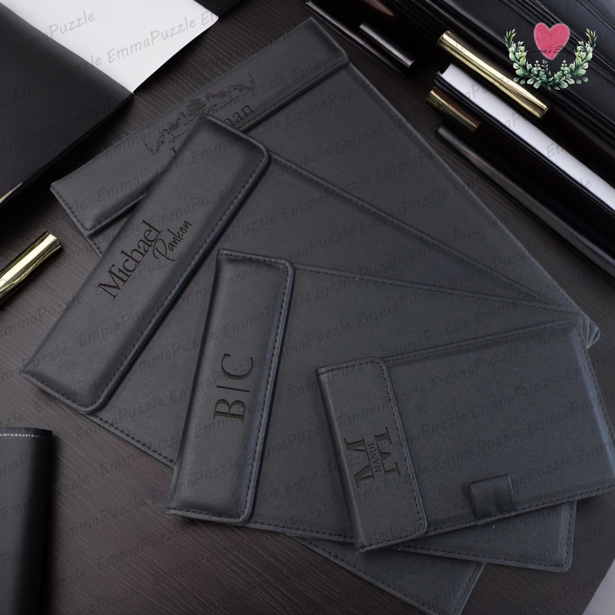 Custom Engraved Magnetic Folder, Leather Conference Material Paper Pad ...