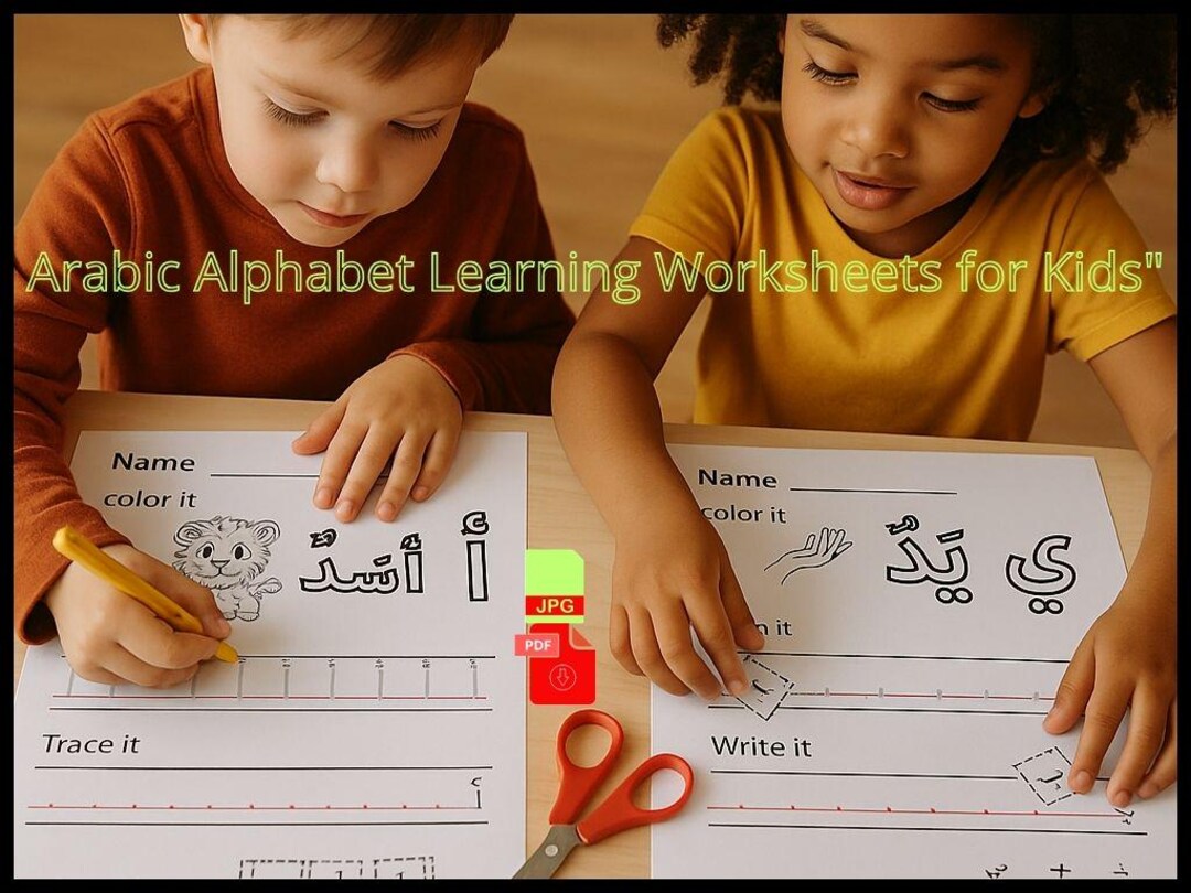 Arabic Alphabet Learning Worksheets for Kids – 28 Pages From Alif to ...