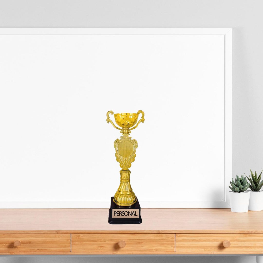Customizable Gold Trophy Set - Award Cups | Sports, Competition, Events & Personal Achievement ...