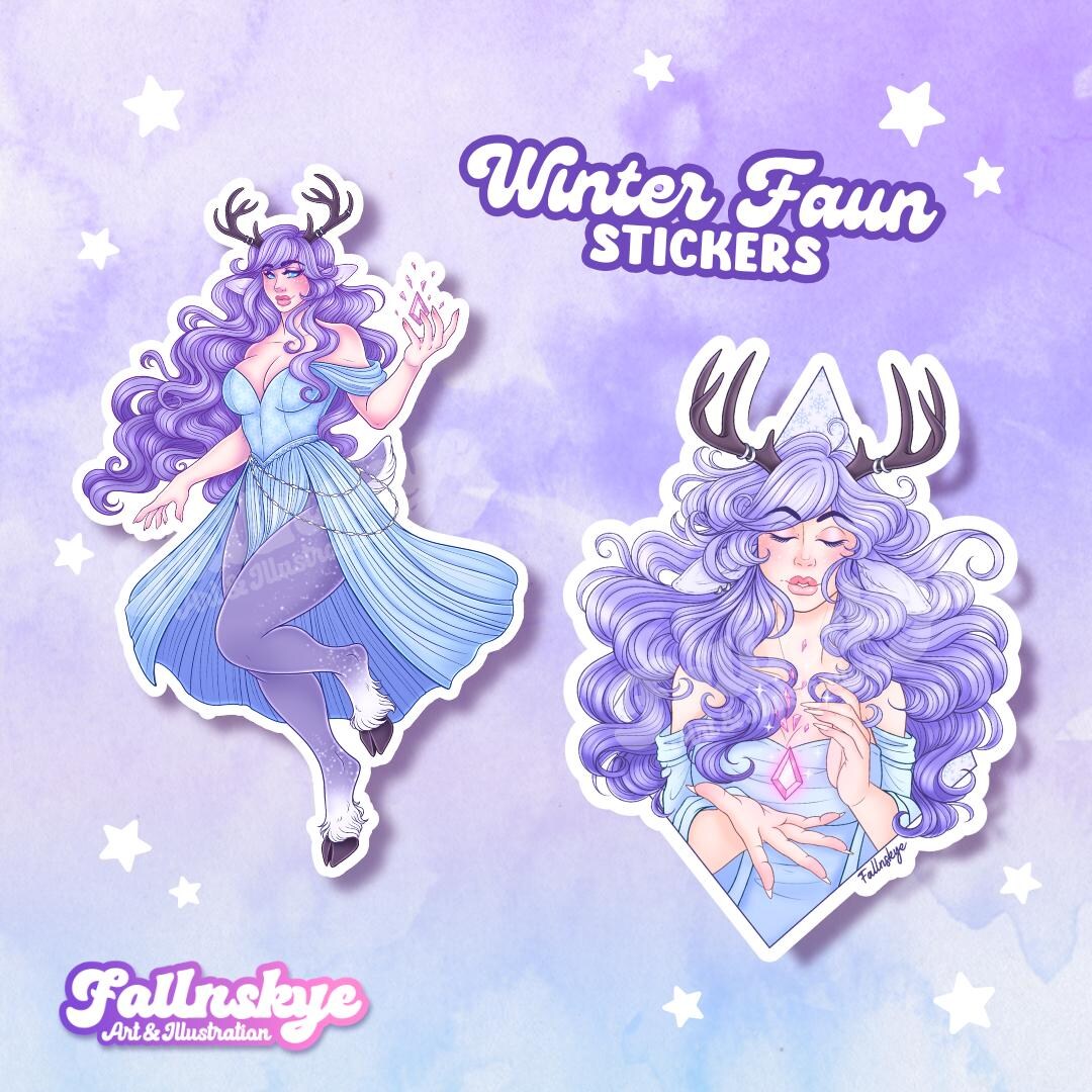 Winter Faun Stickers - Etsy