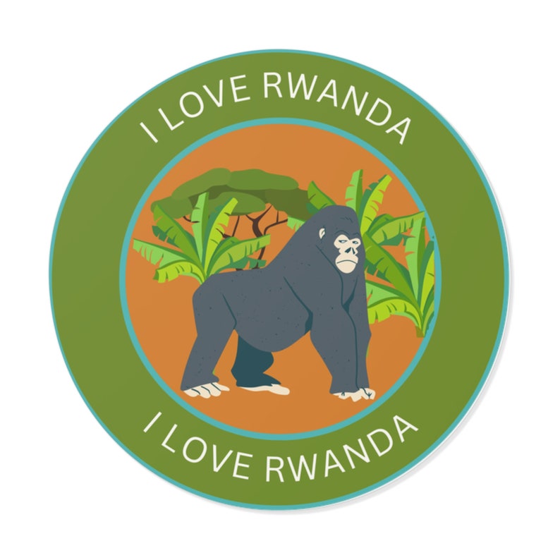 Rwanda Travel Sticker, Rwanda Decal for Suitcase, Laptop, Car or Water ...