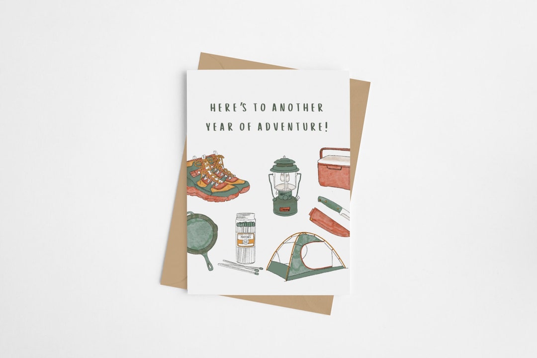 Adventure Hiking Birthday Greeting Cards Blank Inside (7 Pcs ...