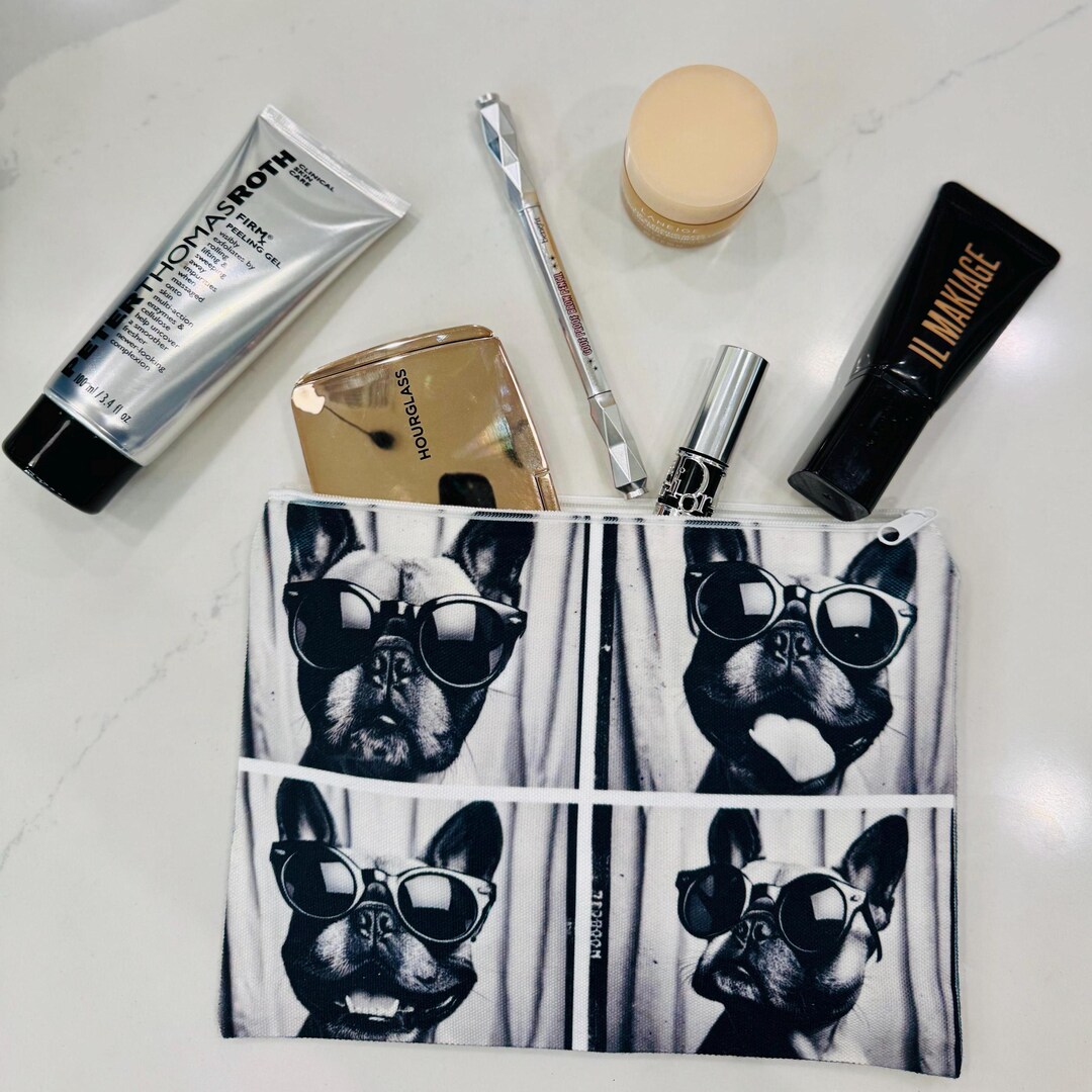 French Bulldog Makeup Bag: Photo Booth Dog Lover Pouch - Etsy