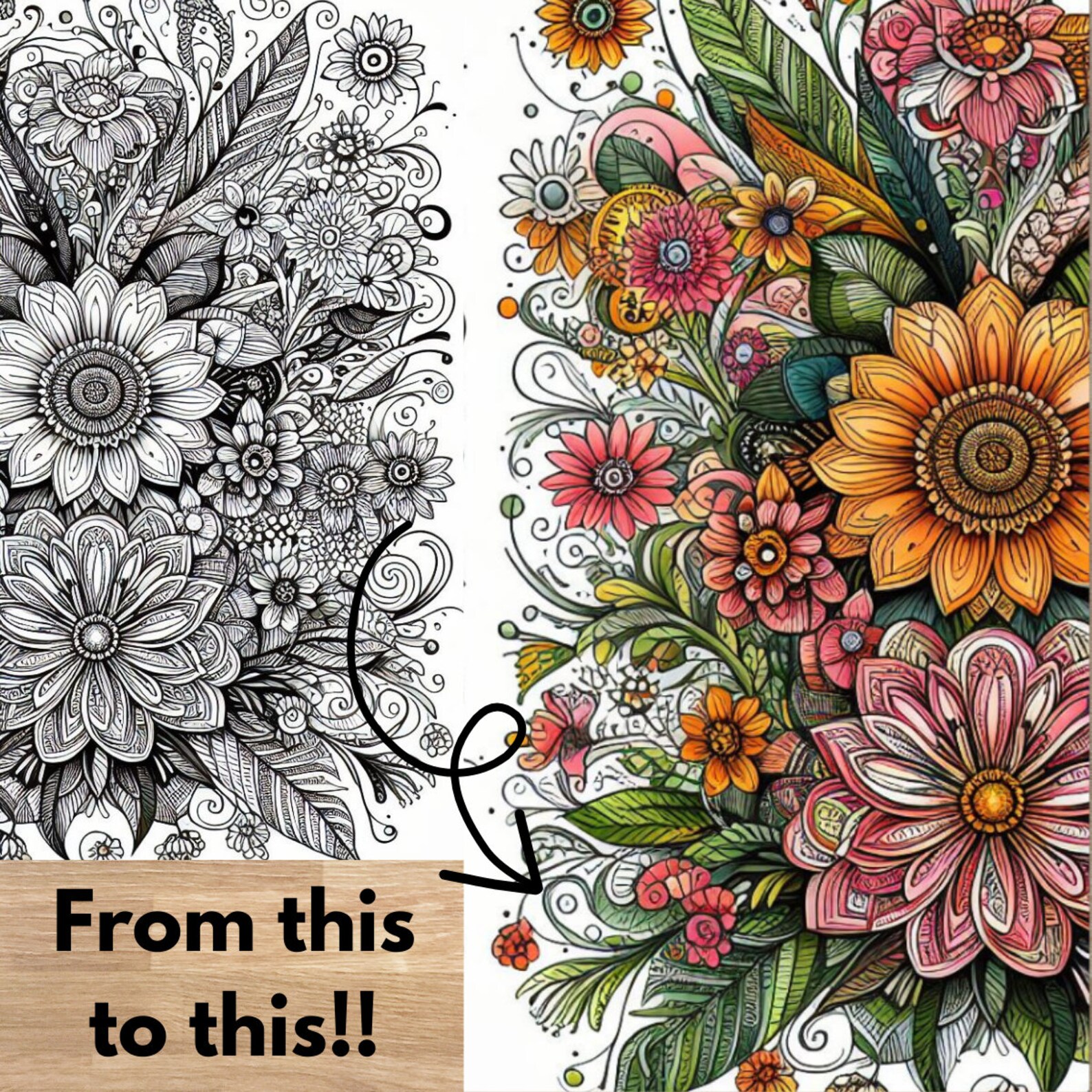 Botanical Zentangler Doodle Coloring Pages Extreme Detailed Coloring ...