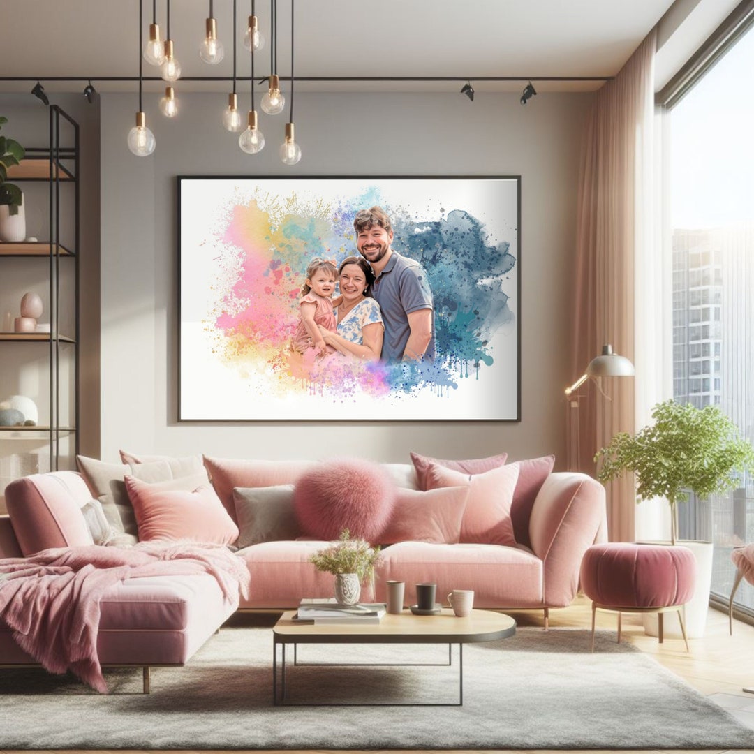 Custom Family Portrait | Printable Wall Art | Personalized Gift ...