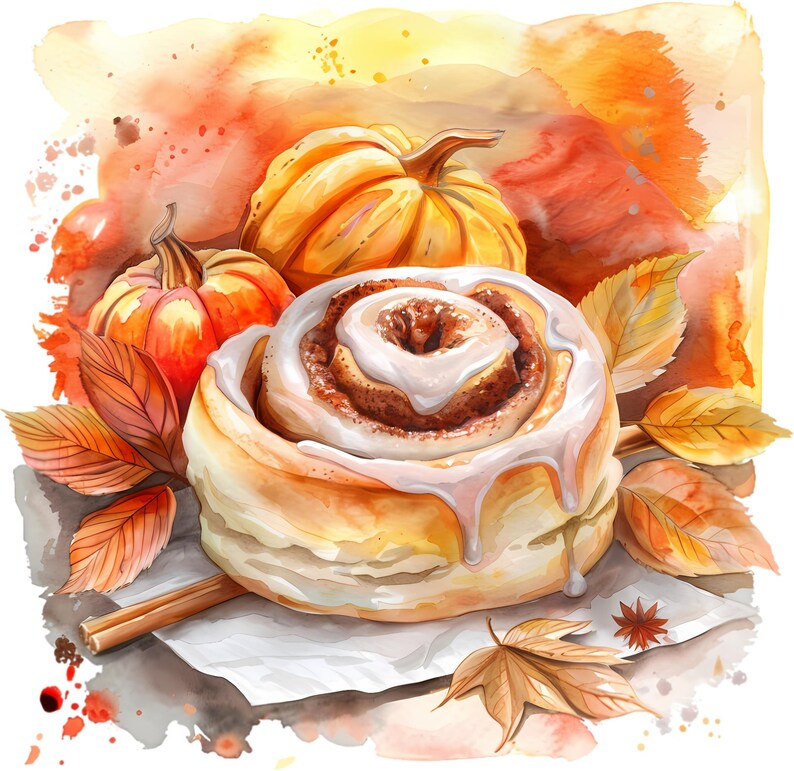 Cozy Autumn Watercolor Clipart Bundle | Coffee, Sweater, Pumpkin Art ...