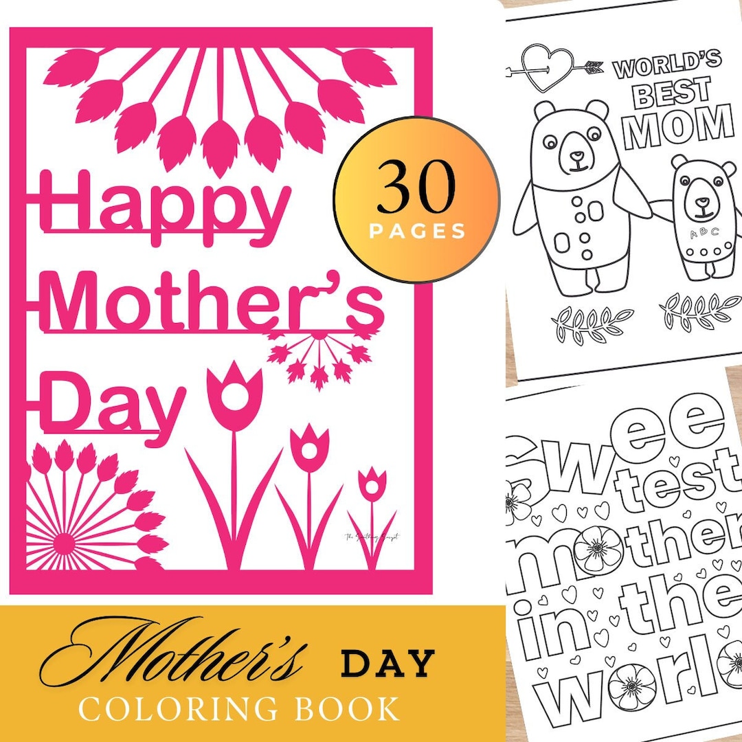 Mother's Day Coloring Pages | Kids Coloring Book | Gift for Mothers ...