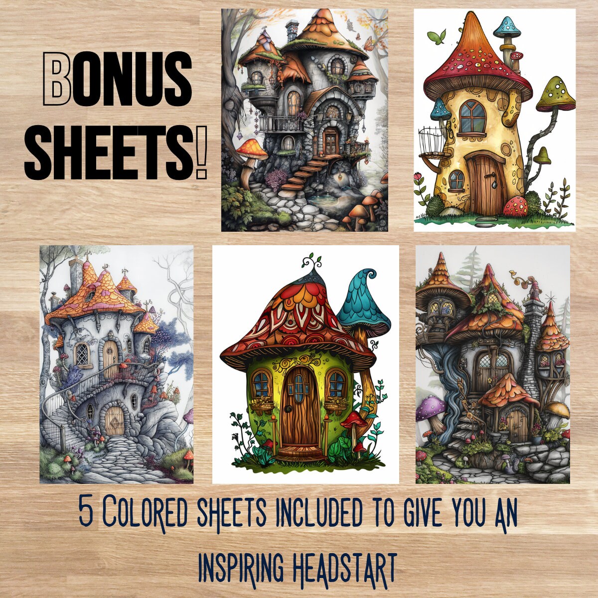 Fairy Houses Coloring Pages | Enchanted Fairy Houses Sheets | Printable ...