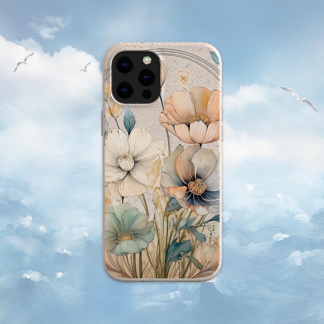 Watercolor Wildflowers Floral Painting Phone Case Cover for iPhone 15, 14, 13, 12, 11 - Samsung ...