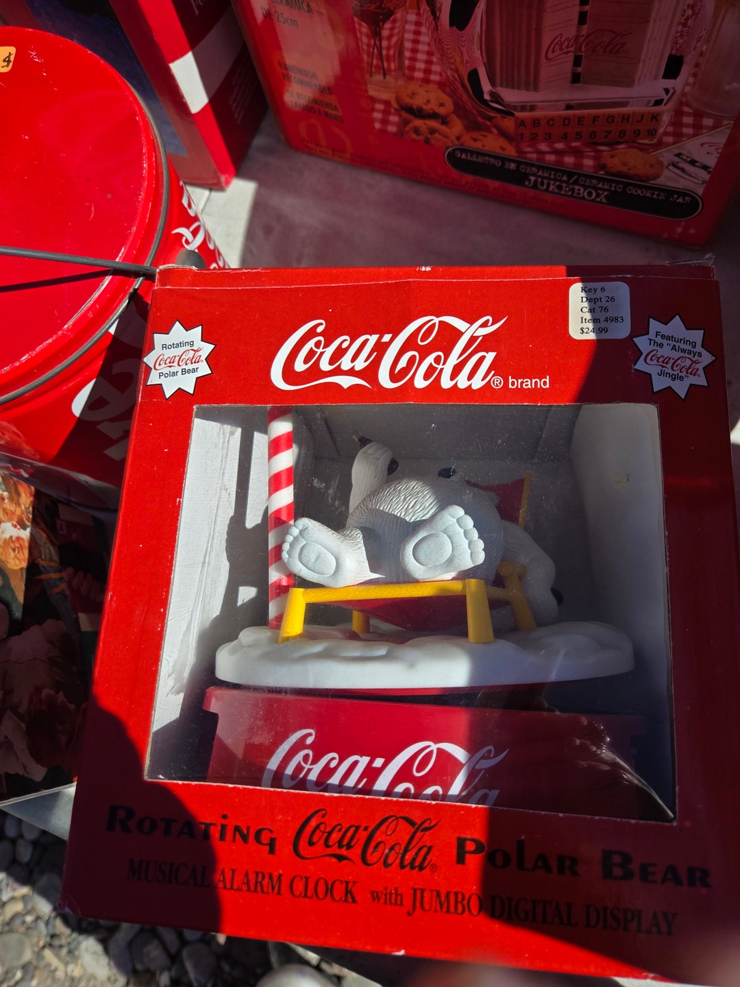 Coca Cola Rotating Bear and Alarm Clock - Etsy
