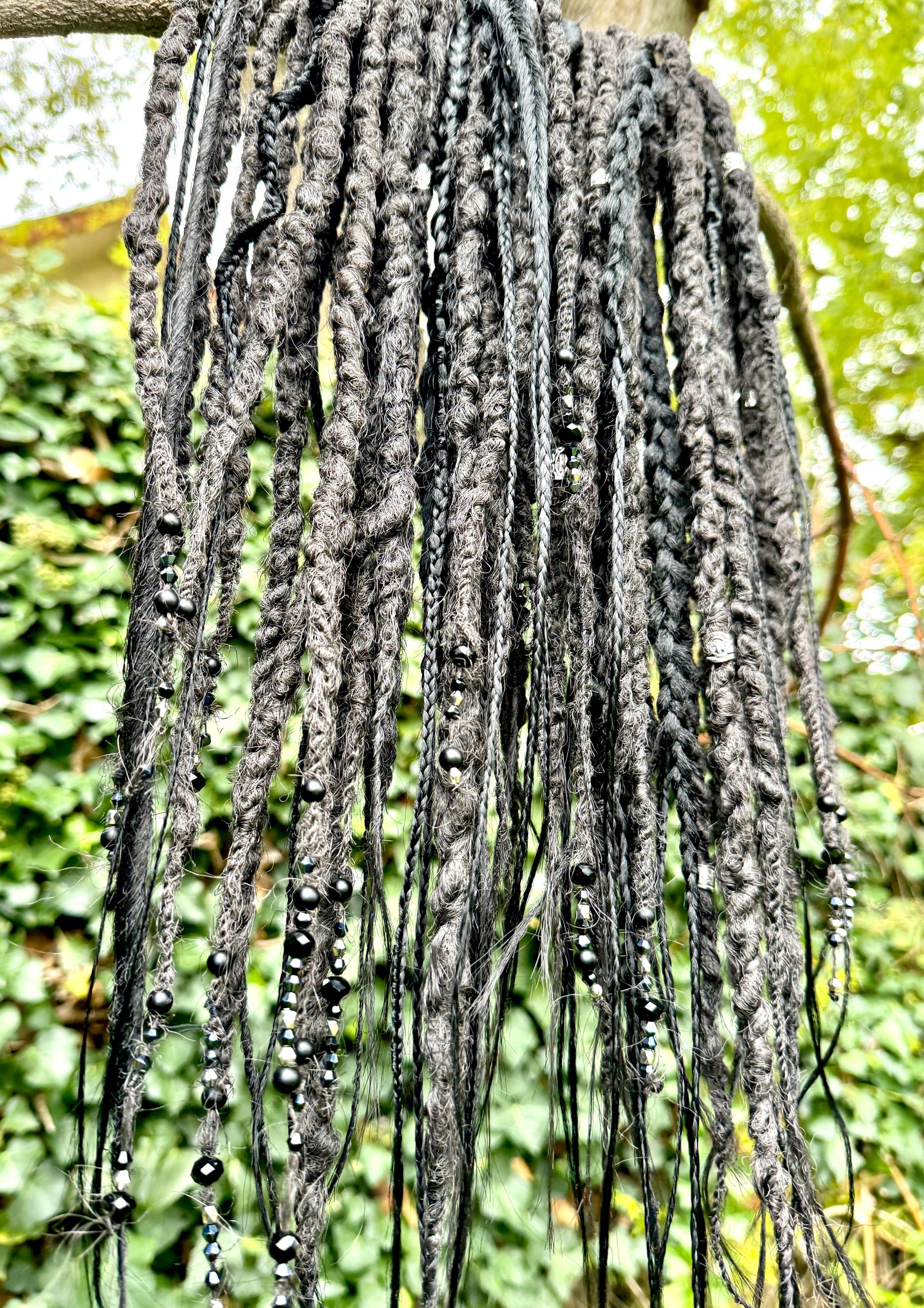 Light Black Dreads End Black Dread, Double Ended Dreadlocks, Viking ...