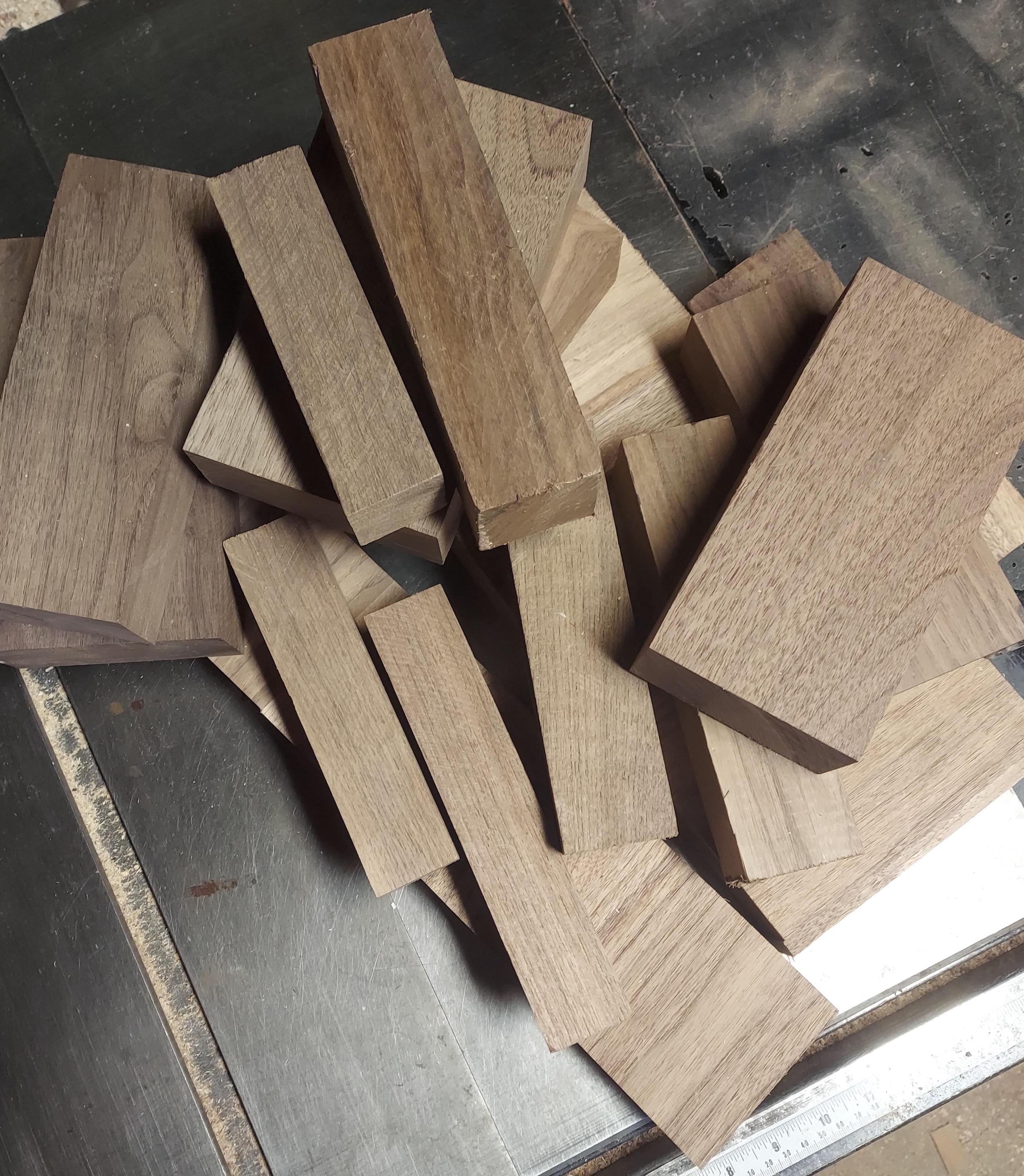 Walnut Wood Block Collection - Etsy