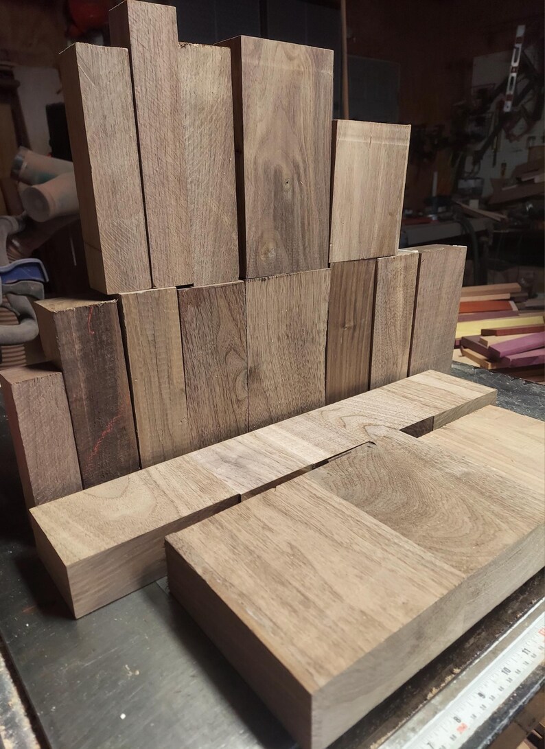 Walnut Wood Block Collection - Etsy