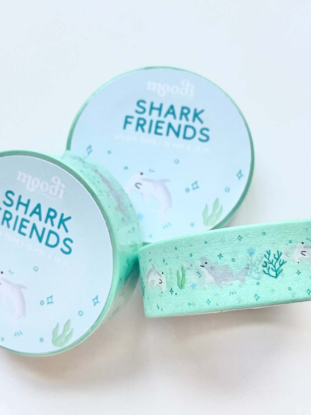 Cute Shark Washi Tape Ocean Life Stationary Kawaii Washi Tape - Etsy