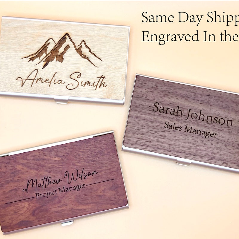 Custom Business Card Holder - Etsy