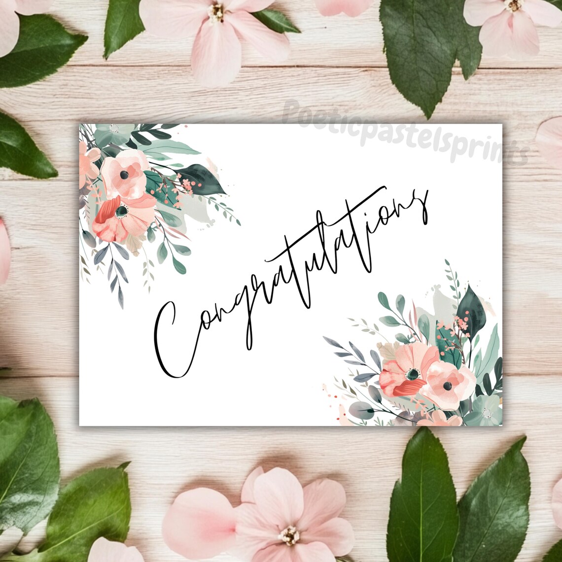 Congratulations Card, Wedding Card, Graduation Card, Engagement Card ...