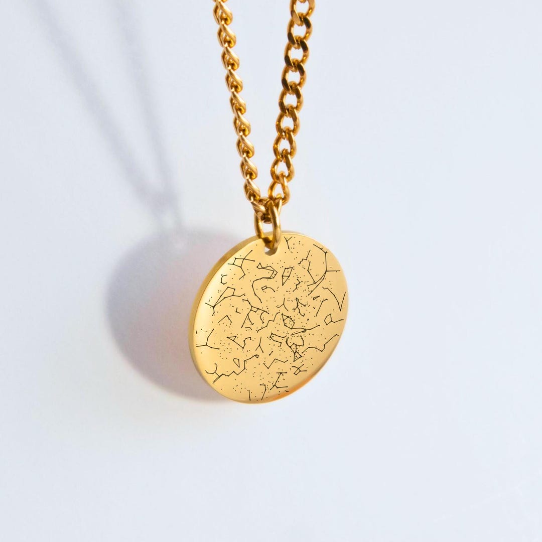 Custom Star Map Necklace: Personalized Celestial Astrology Gift - Etsy