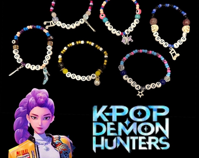 K-pop Demon Hunters Huntr/x and Saja Boys Inspired Bracelets - Etsy