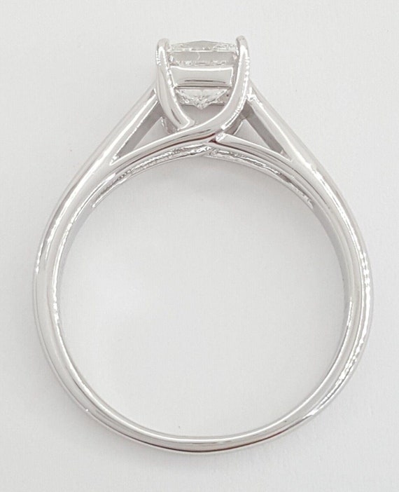 Tolkowsky Prinzessin Ideal Diamant Solitar Verlobungsring 0.96ct 14k W Gold Etsy