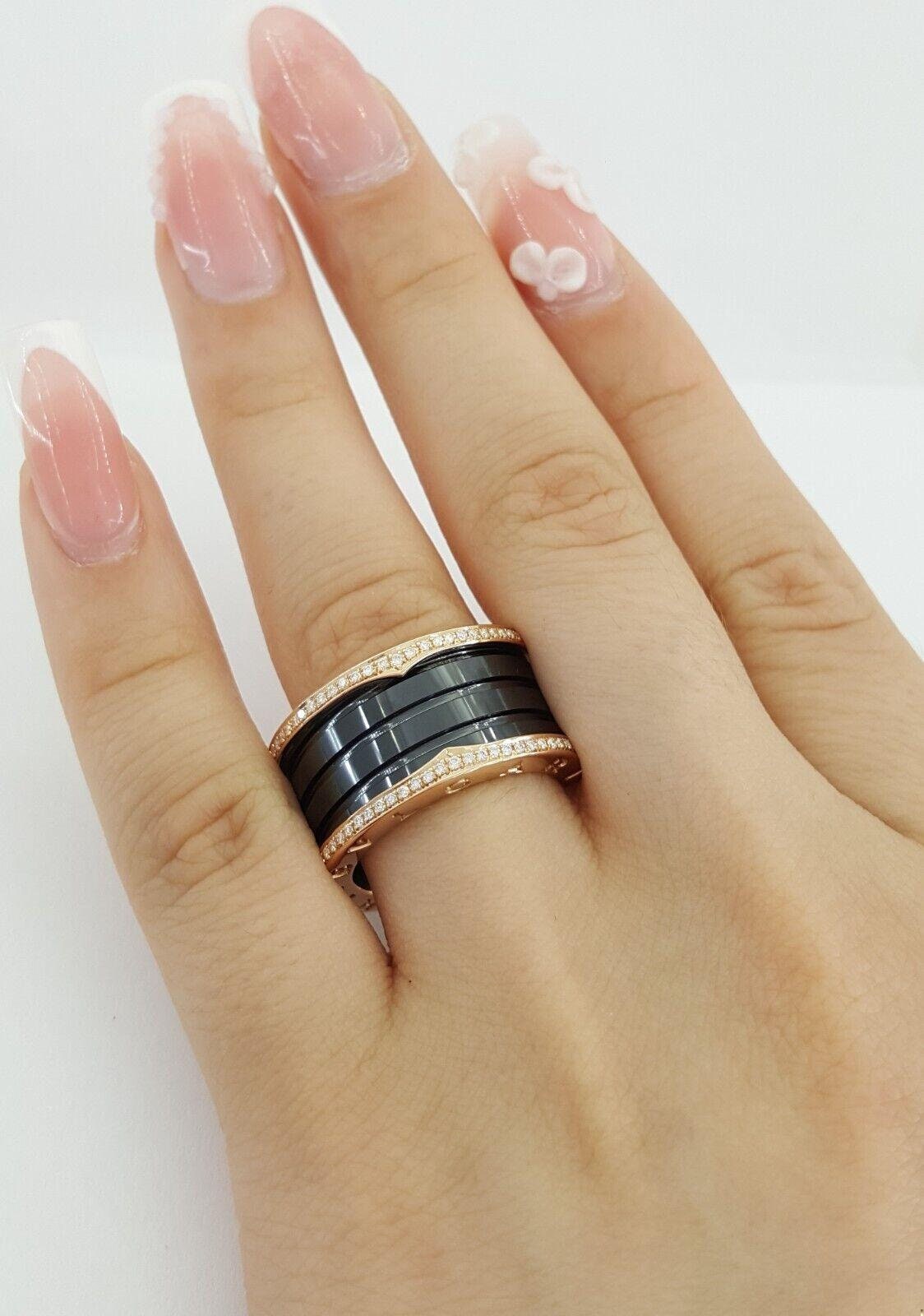Bvlgari black diamond ring store