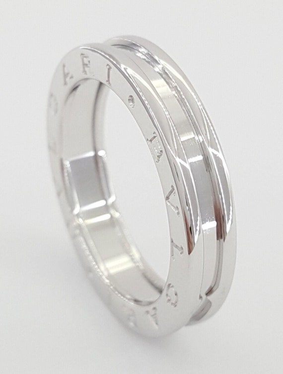 Bvlgari Bulgari 5 Mm 18k White Gold Wedding Band Ring… - Gem