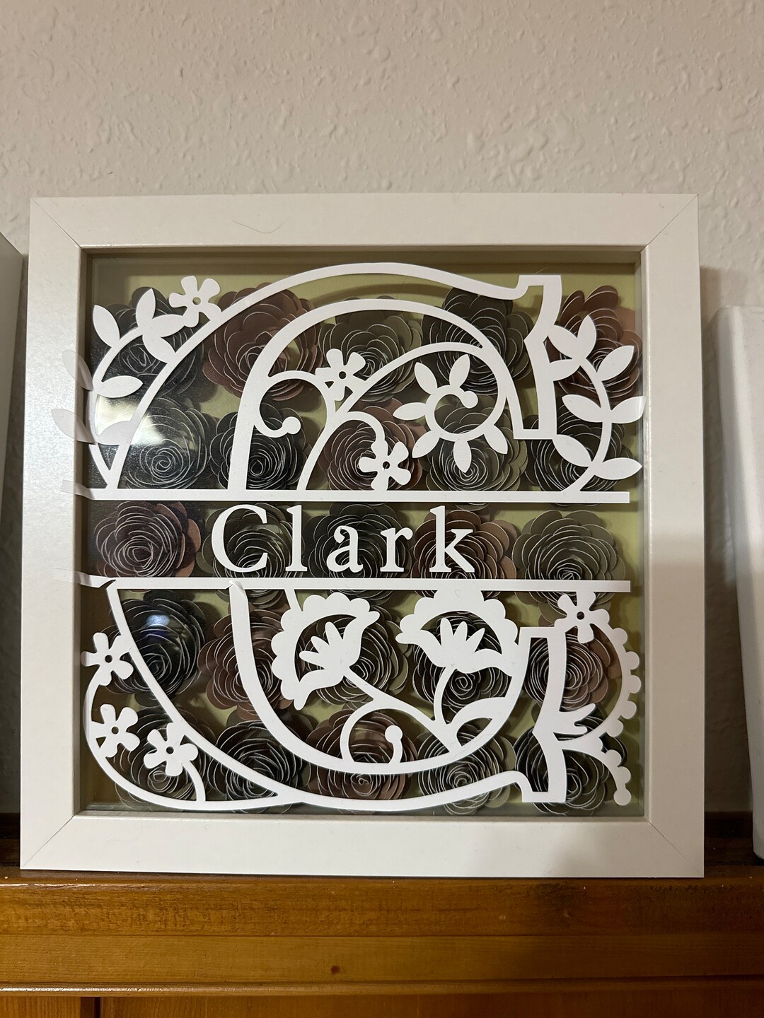 Monogram Shadowbox - Etsy