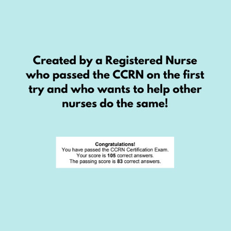 CCRN Exam Cram Sheet, Cheat Sheet, Printable Review, AACN Critical Care ...
