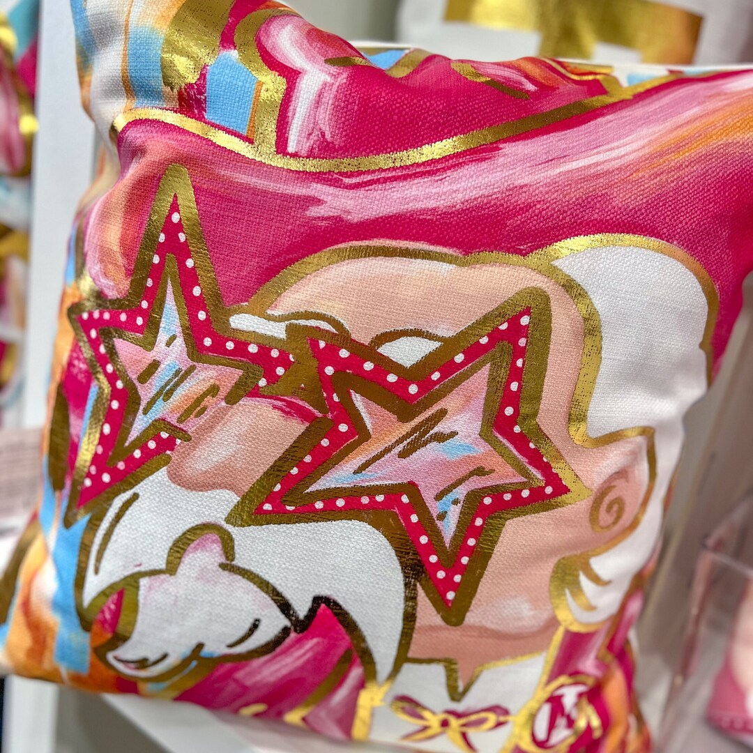 Preppy Pink Colonel Rebel Pillow - Etsy