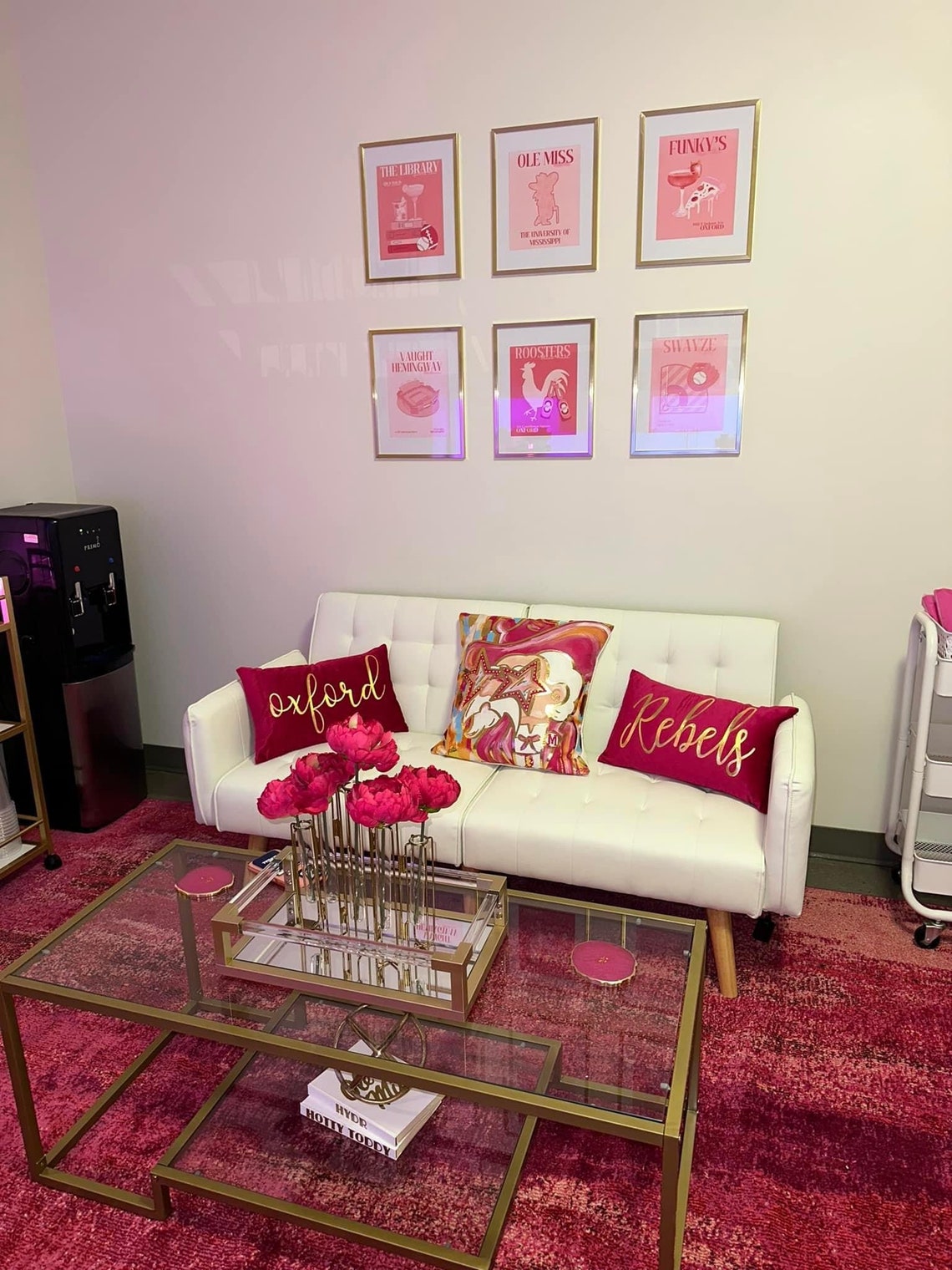 Preppy Pink Colonel Rebel Pillow - Etsy