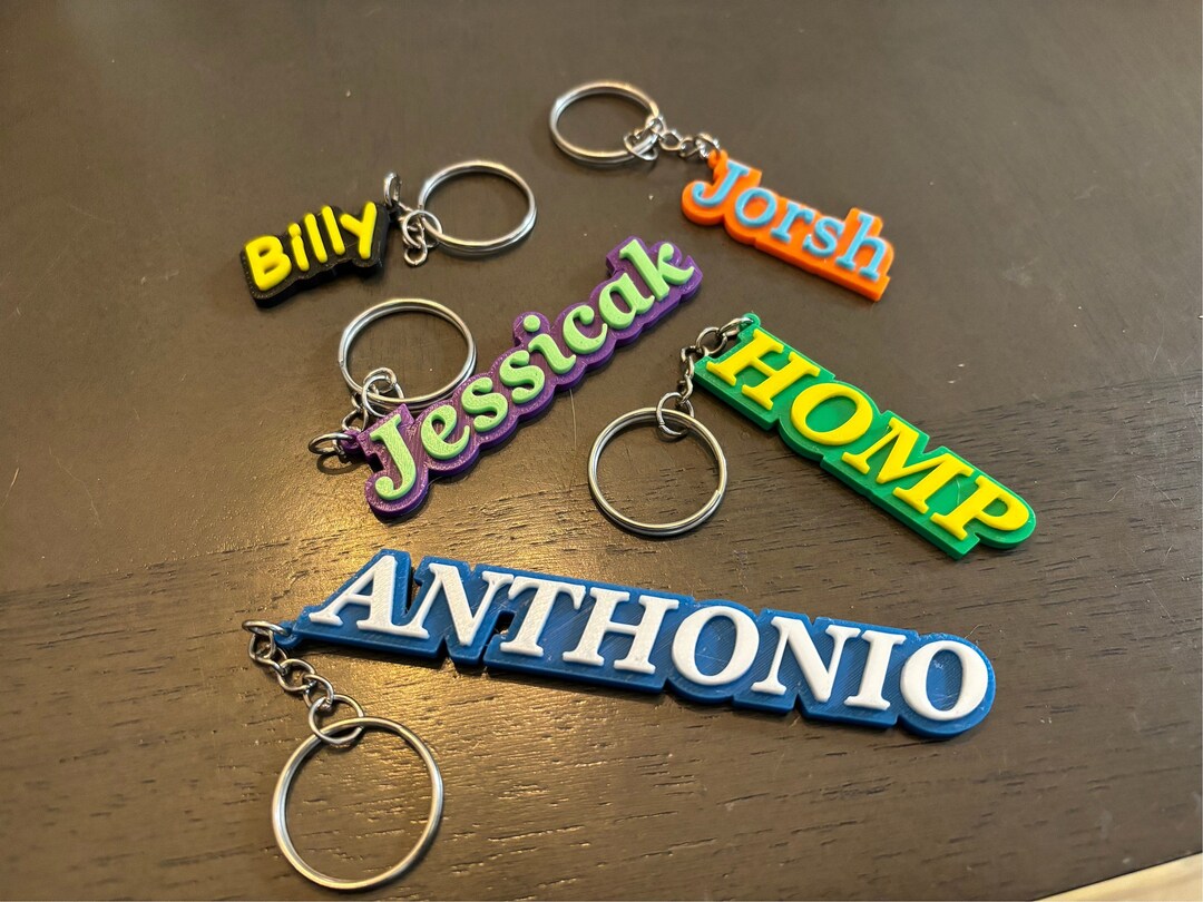 Customizable 3D Printed Name Keychain: Make Your Mark With Unique ...
