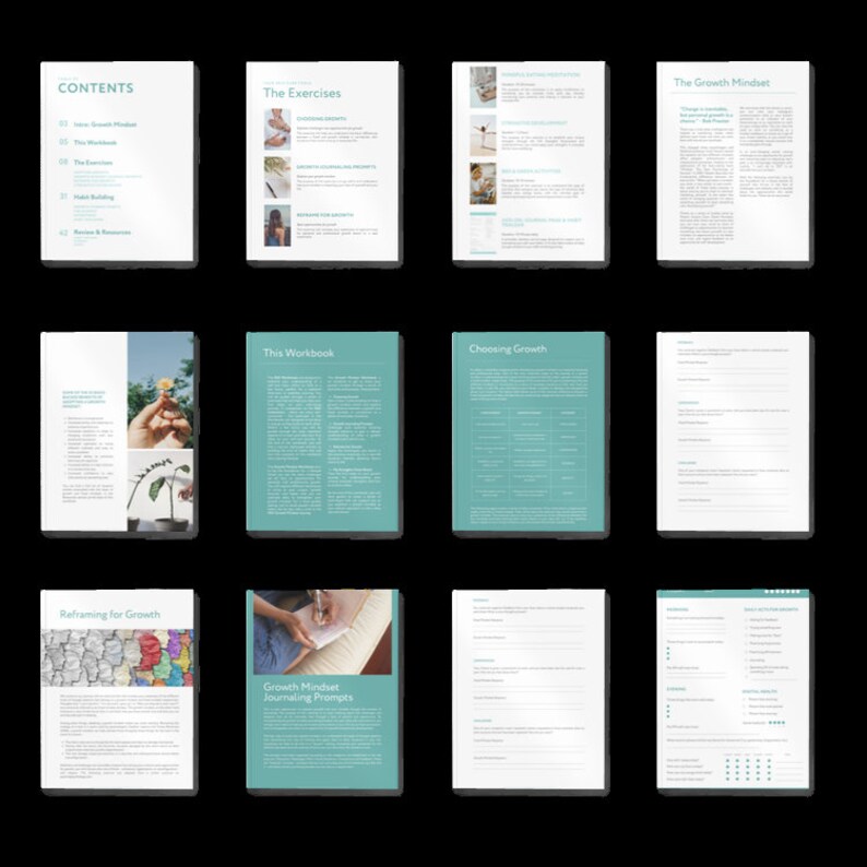 Growth Mindset Workbook, Growth Mindset Planner, Printable Mindset ...