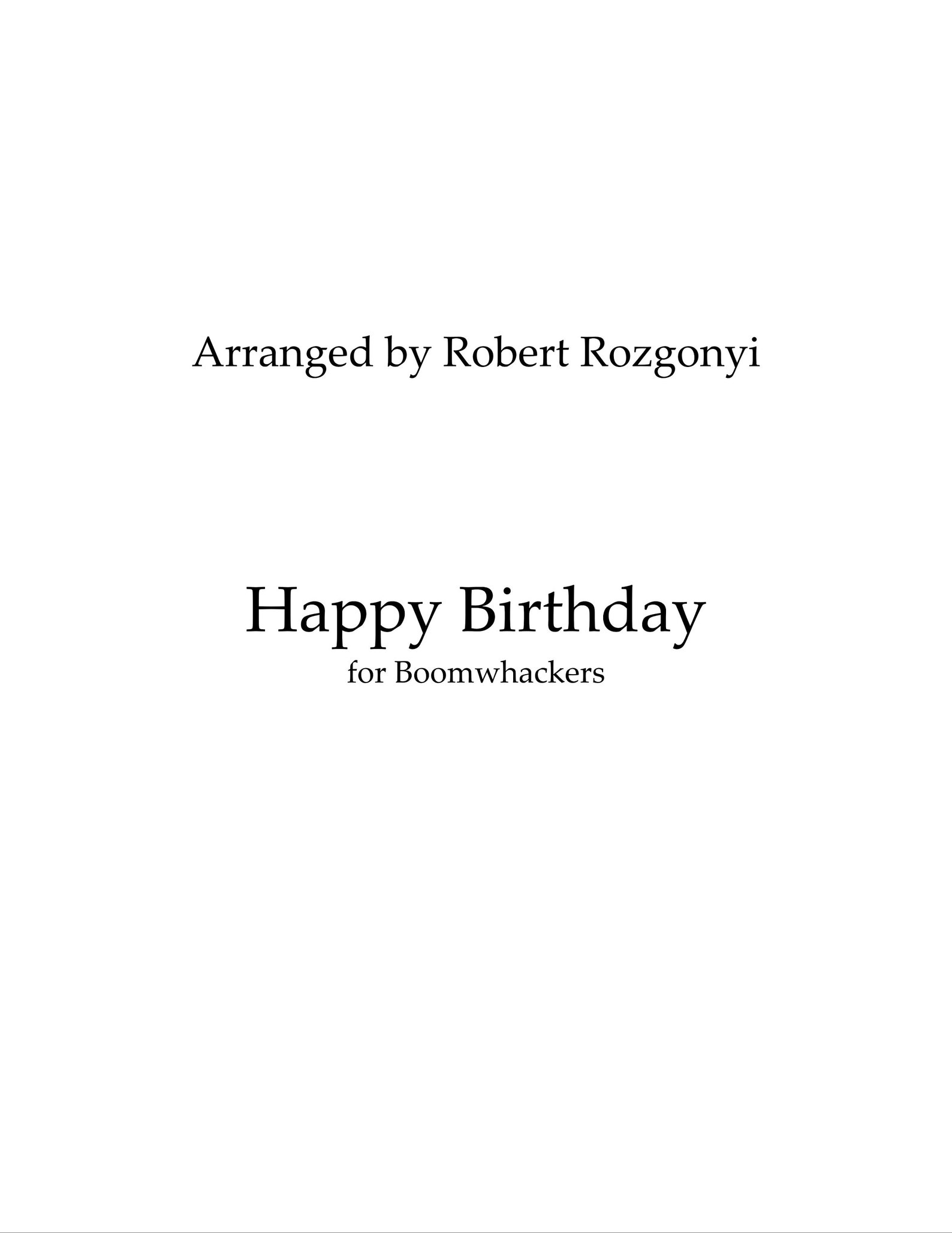 Happy Birthday - Boomwhackers | Printable Sheet Music - Etsy