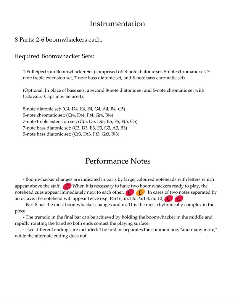 Happy Birthday Boomwhackers Printable Sheet Music - Etsy
